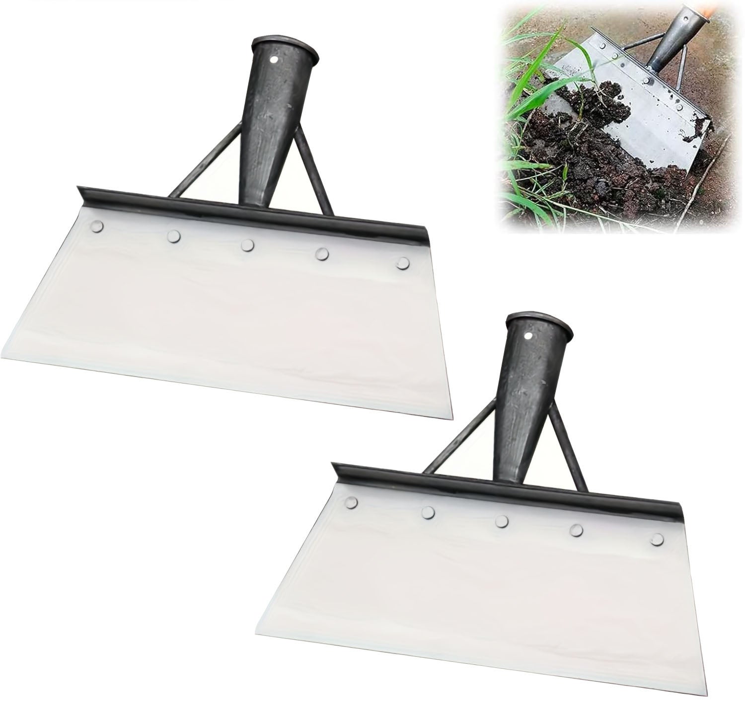 2 pelles de nettoyage de jardin, déplantoir multifonctionnel, pelles ...
