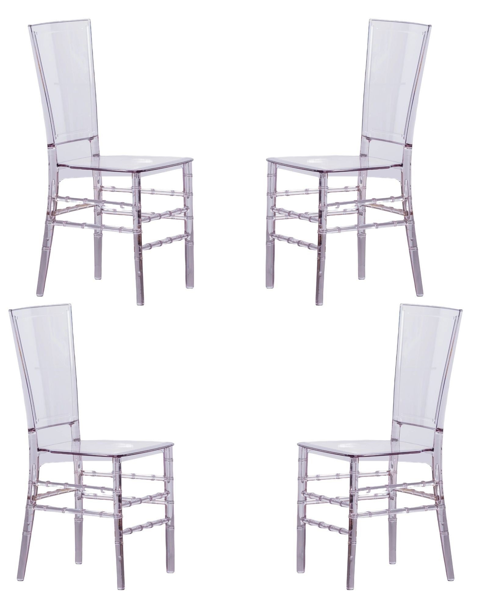Pack de 4 chaises design transparentes - Ghost | Leroy Merlin