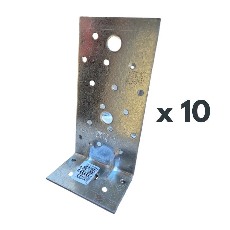 Lot de 10 Équerres renforcées de Charpente et ossature bois E17/2 ...