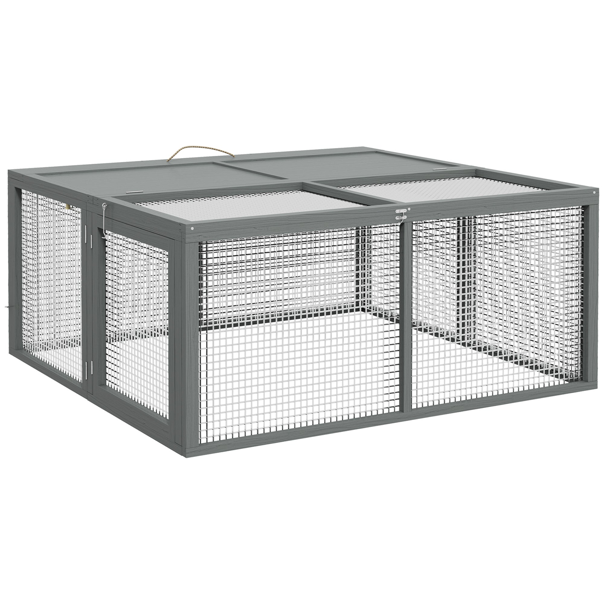 Cage pour petits animaux, naturel HaChi, 120x120x57cm, bois de sapin ...