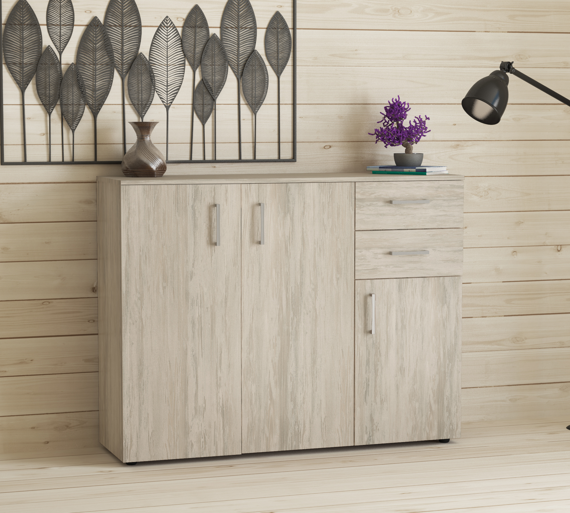 KIT ARMOIRE 3A+2C 103X35X92 BLANC VEN.K083 | Leroy Merlin