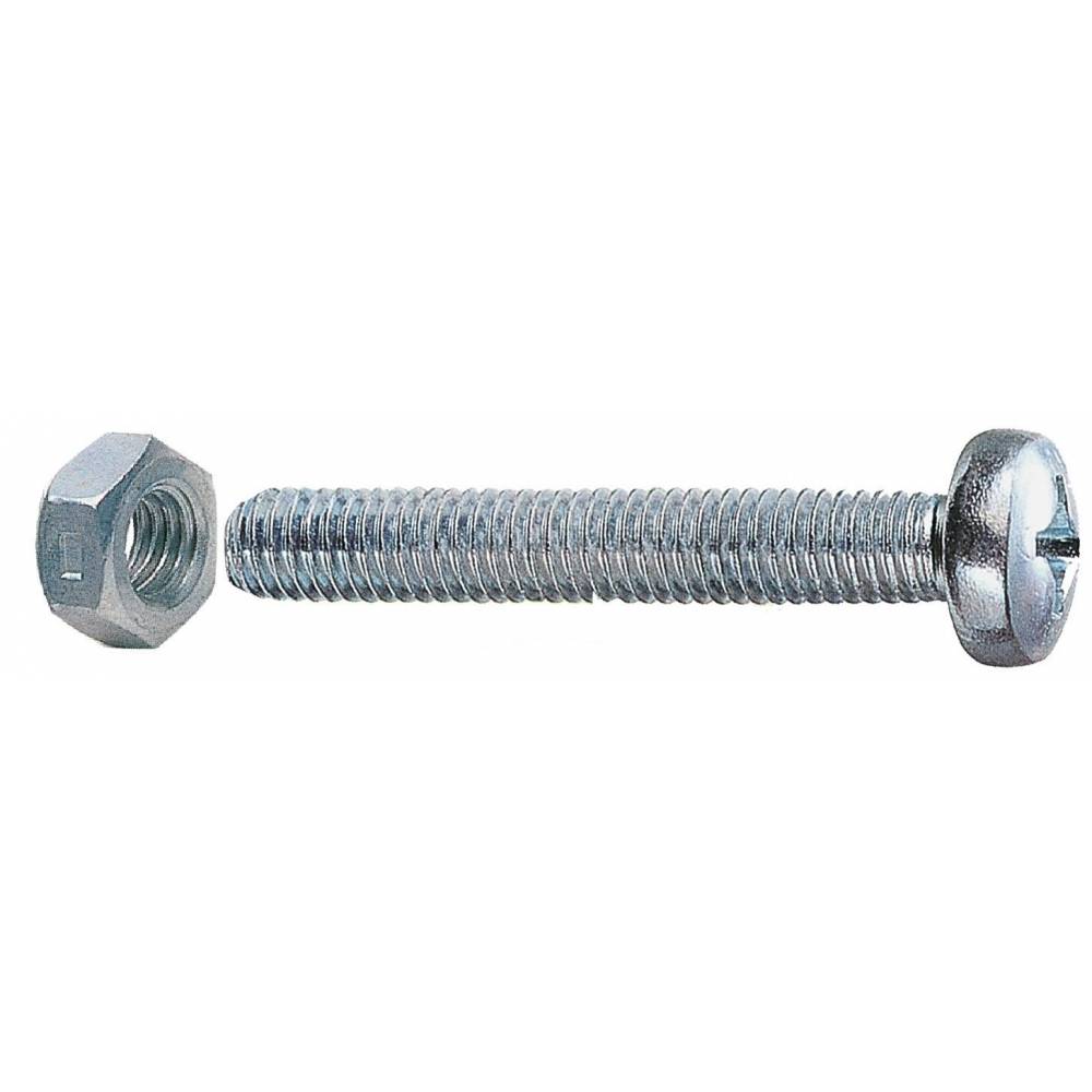 Juego de 5 Tornillos Metálicos con Tuercas 6x20mm | Leroy Merlin