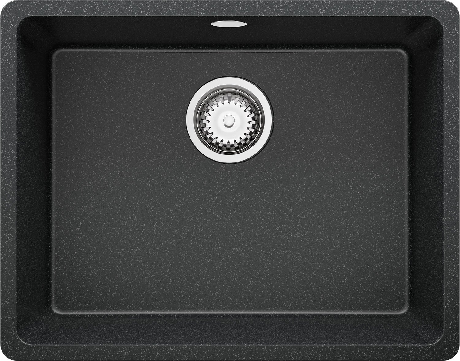 Evier Sous Plan Graphite 56x44cm, Evier en Granit 1 bac + Kit de Vidage ...