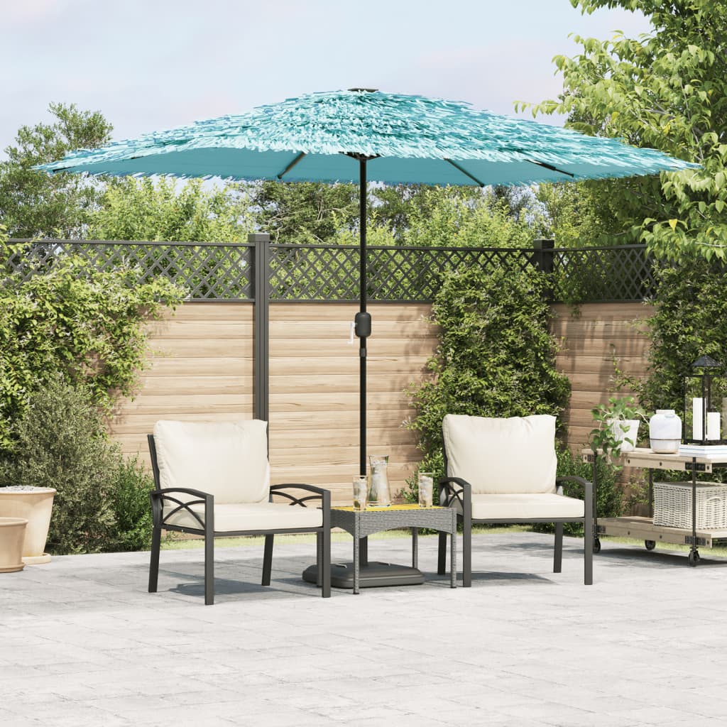 Parasol de jardin avec mat en acier bleu 300x200x250 cm | Leroy Merlin