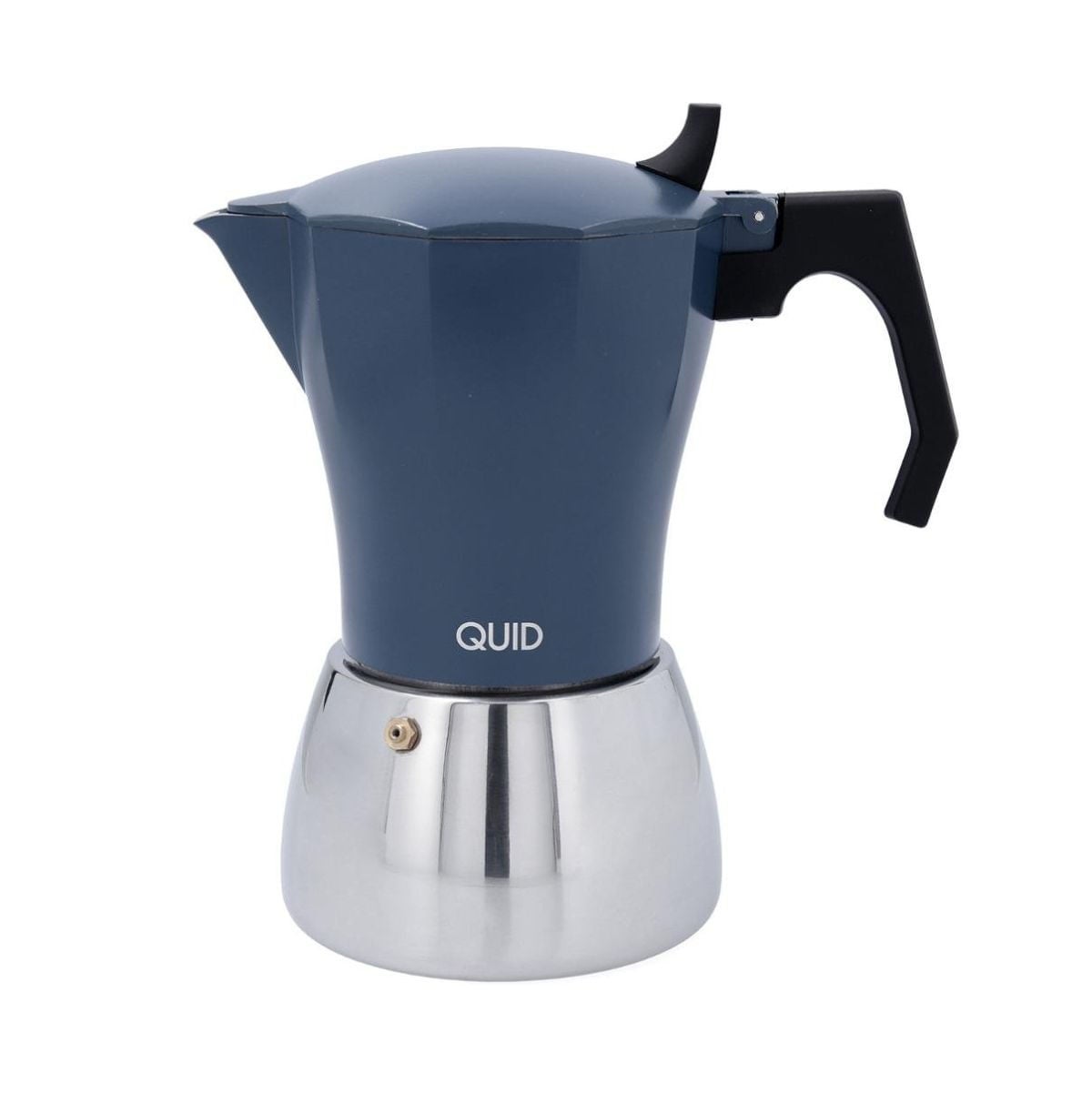 Cafetera italiana Baltic Quid 12 tazas aluminio + acero azul | Leroy Merlin