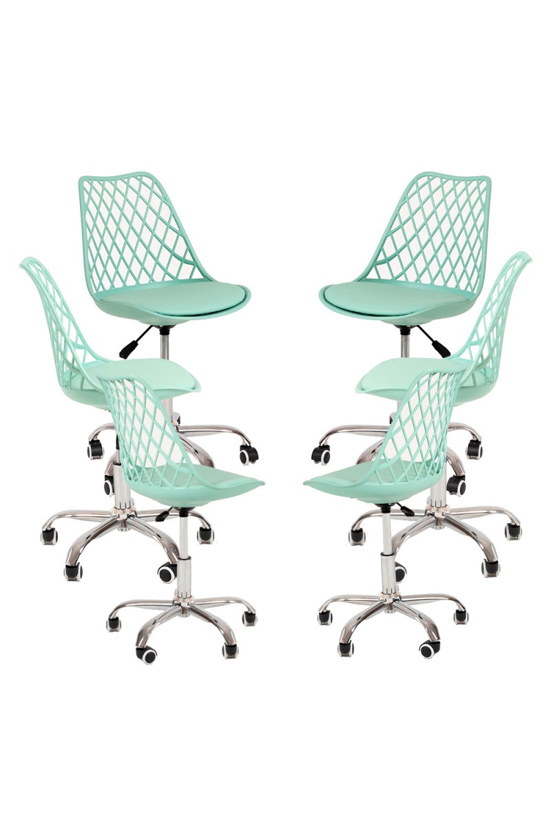 Pack 6 Sillas Mima Office - Celadón | Leroy Merlin