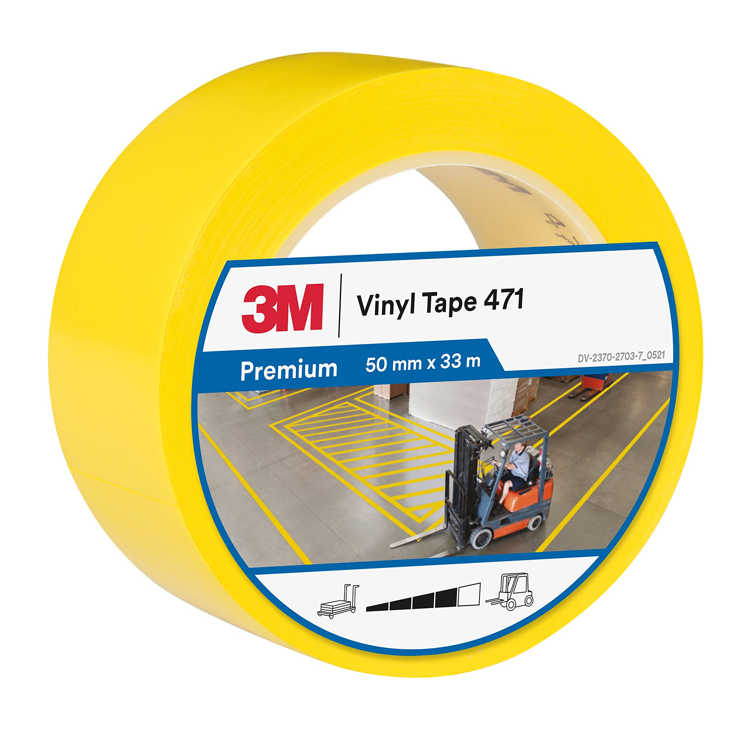 3M Nastro In Vinile 471 Giallo, 50 Mm X 33 M,spessore: 0,13 Mm | Leroy Merlin