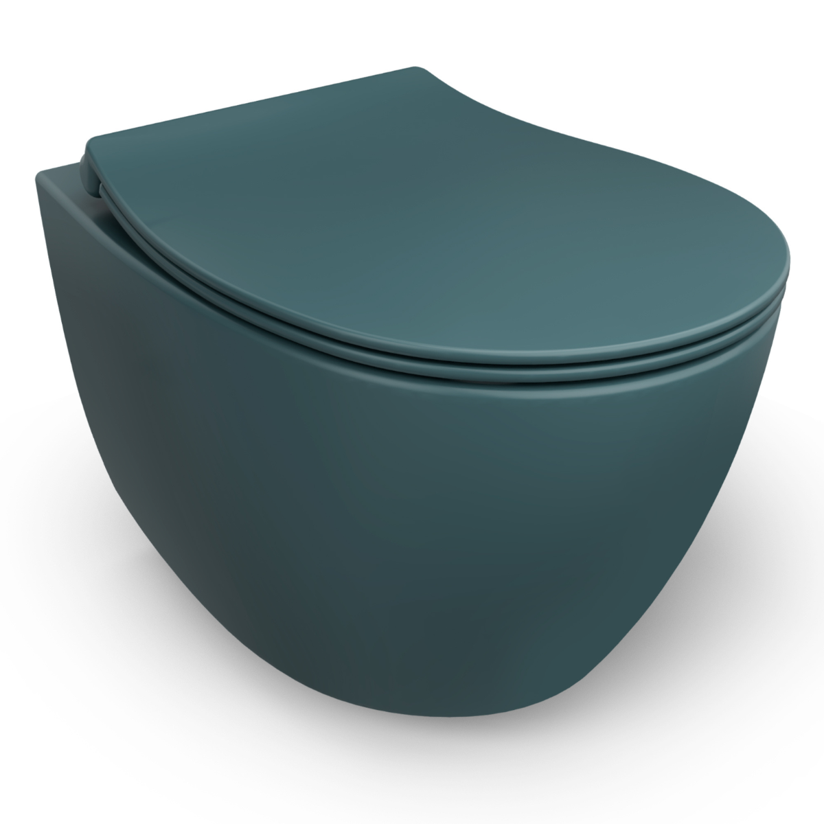 Isvea WC Suspendu avec Toilette Rimless Couleur Vert Pétrole Avec ...