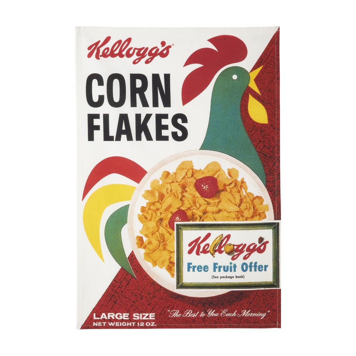 Torchon imprimé en coton, Corn Flakes Coq KELLOGG'S | Leroy Merlin