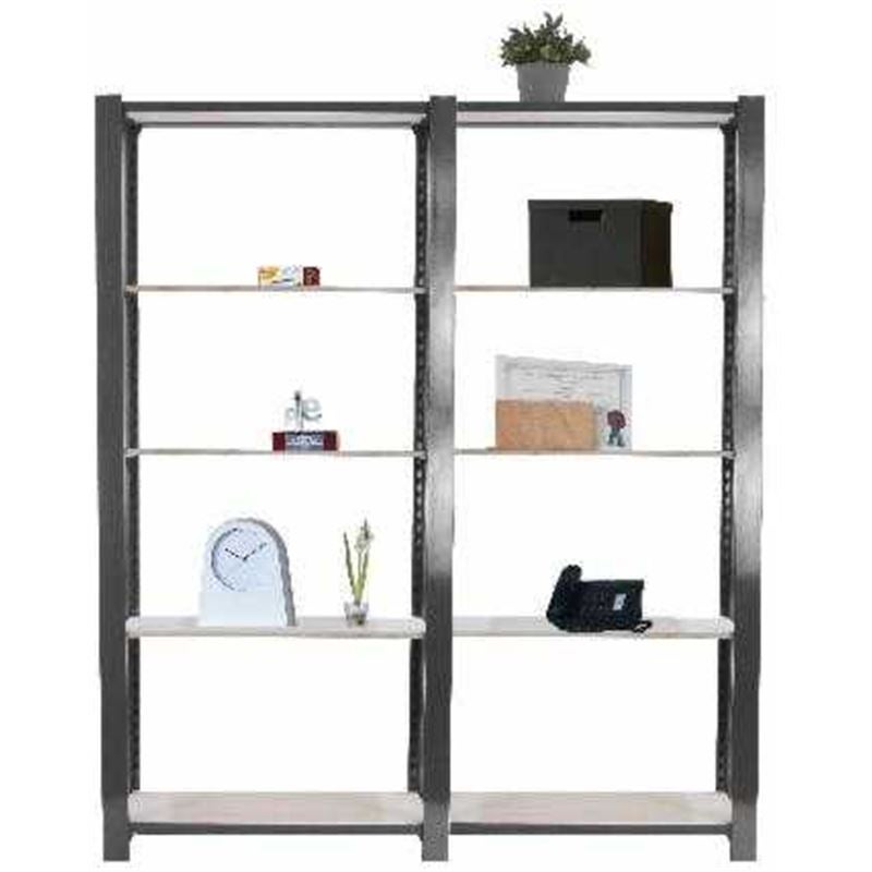 Estanteria OFFICLICK 5/300 PLYWOOD 1600 GRIS/CHOPO - 8425437128448 - Simon Rack | Leroy Merlin