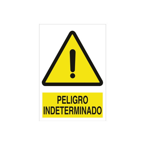 Señal de advertencia Peligro indeterminado en poliestireno resistente ...