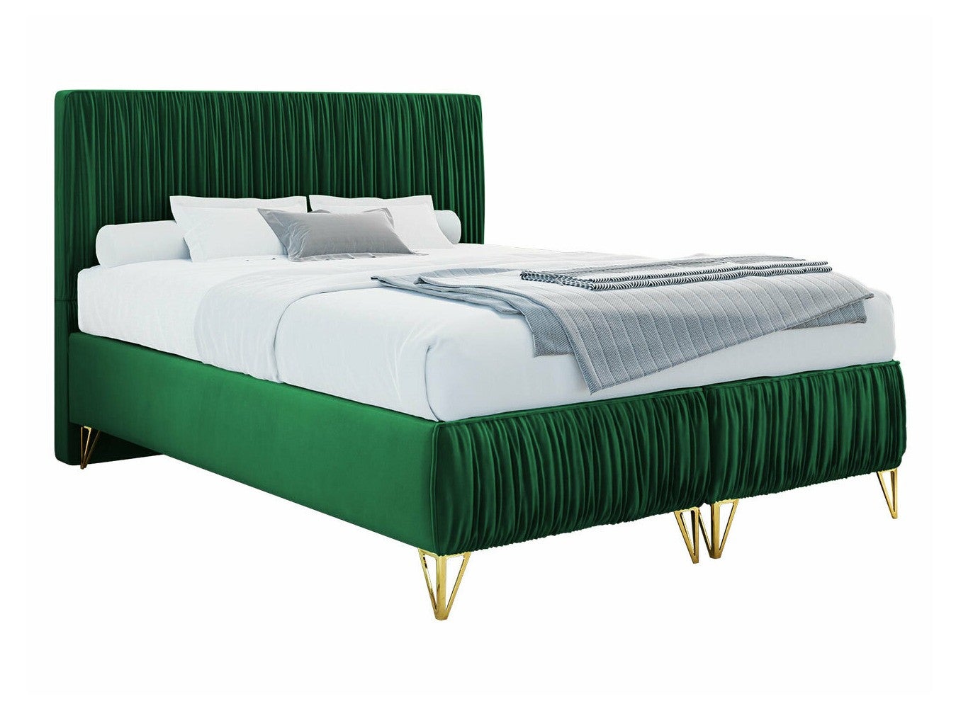 Letto Logan 112, Doppio, Verde, 180x200, Arazzo, Reti a doghe ...