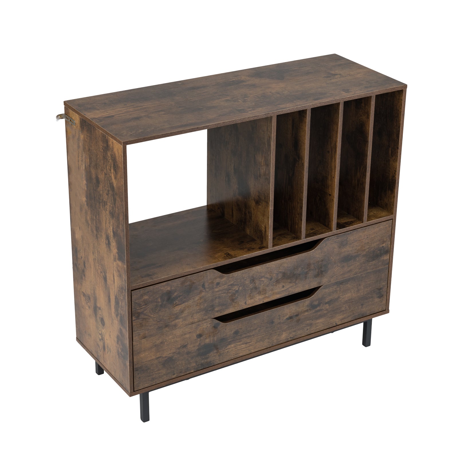 Meuble Platine Vinyle 4 Niveaux pour 300 Albums Disques, 91 x 36 x 87 ...