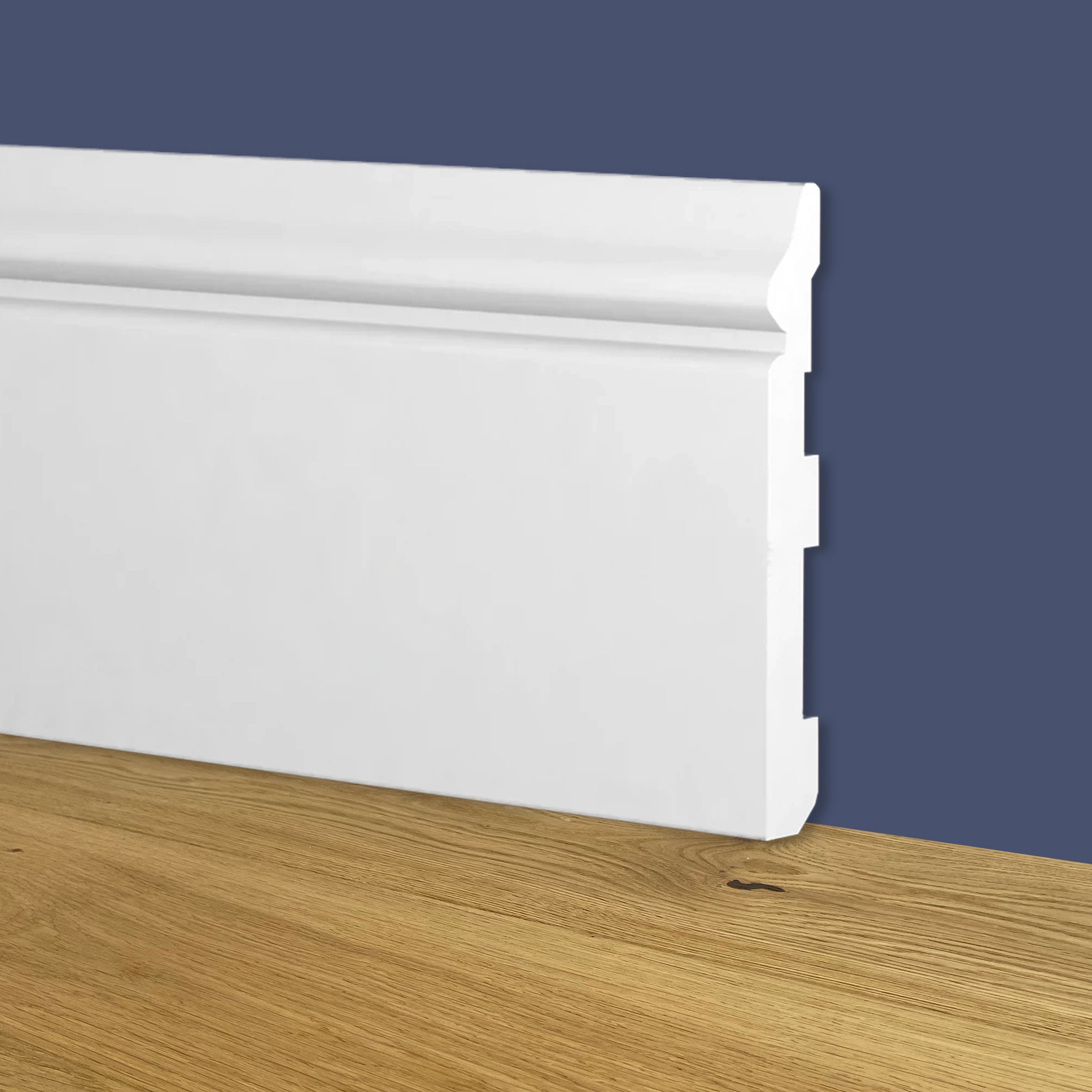 Plinthe BLANCHE modèle ETNICO 120x16 en POLYMÈRES - Polystructurée 1 ...