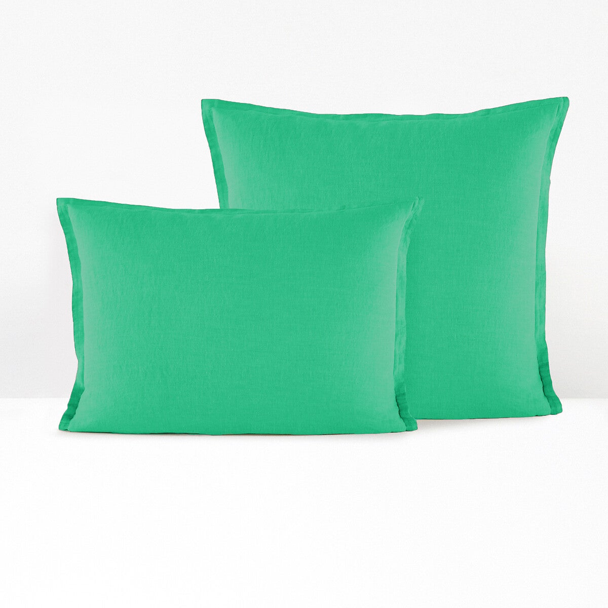 Taie d'oreiller en lin lavé, Linot - Menthe - 65 x 100 cm | Leroy Merlin