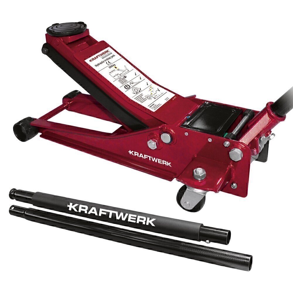 KRAFTWERK KRA 38112 Gato hidráulico de carretilla, 2 t, rango de ...