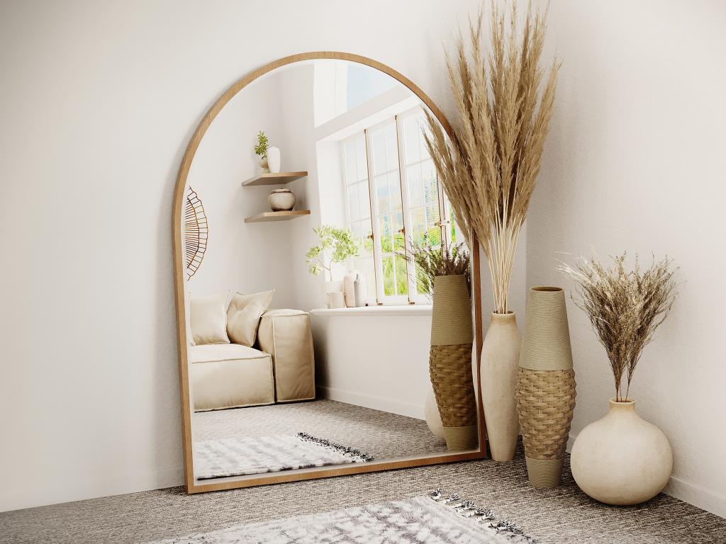 Grand vase en rotin - D.26 x H. 82 cm - Blanc et naturel - YONEL ...