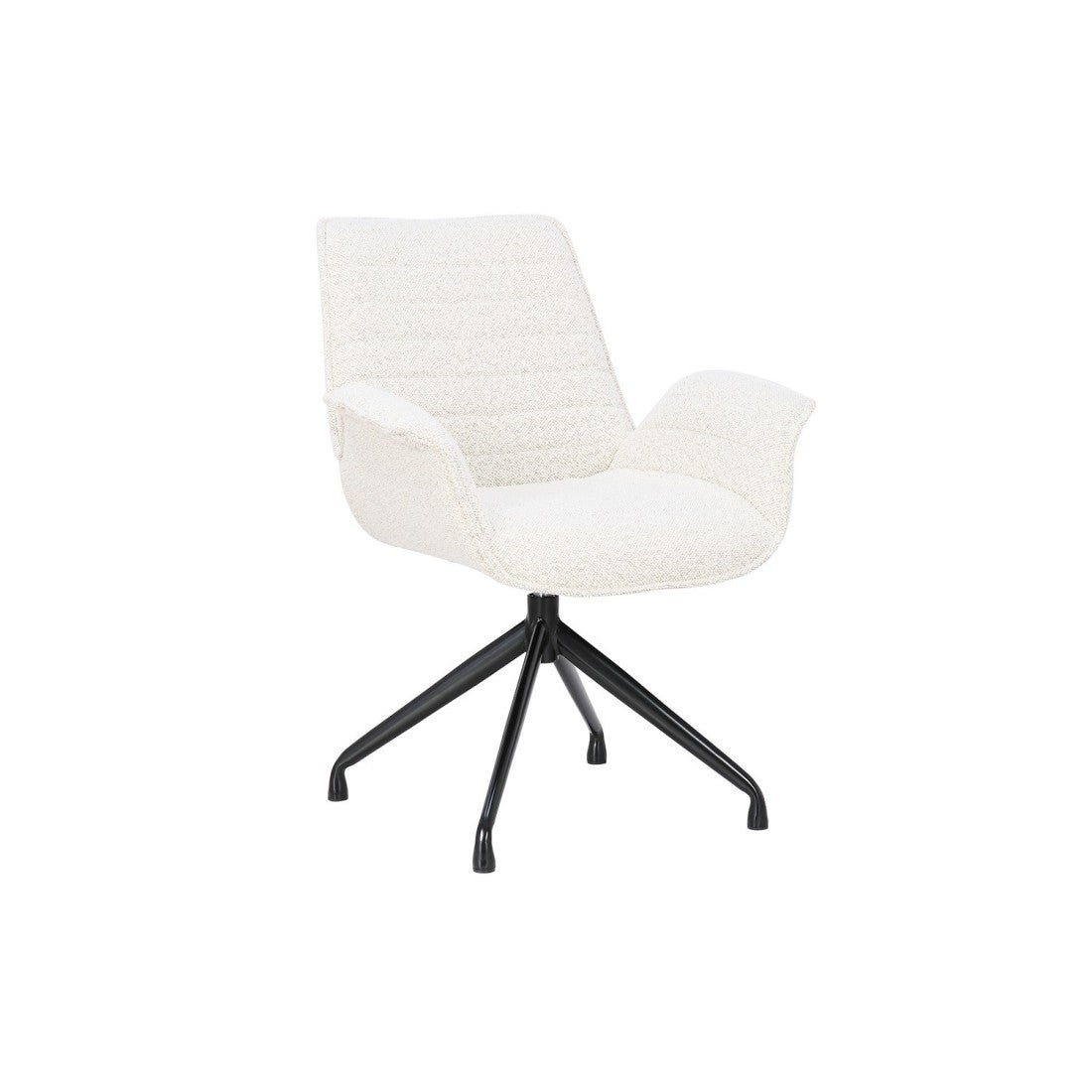 Chaise OMAR Bouclé Blanc, dimension H84 x L66 x D58, idéal pour votre ...