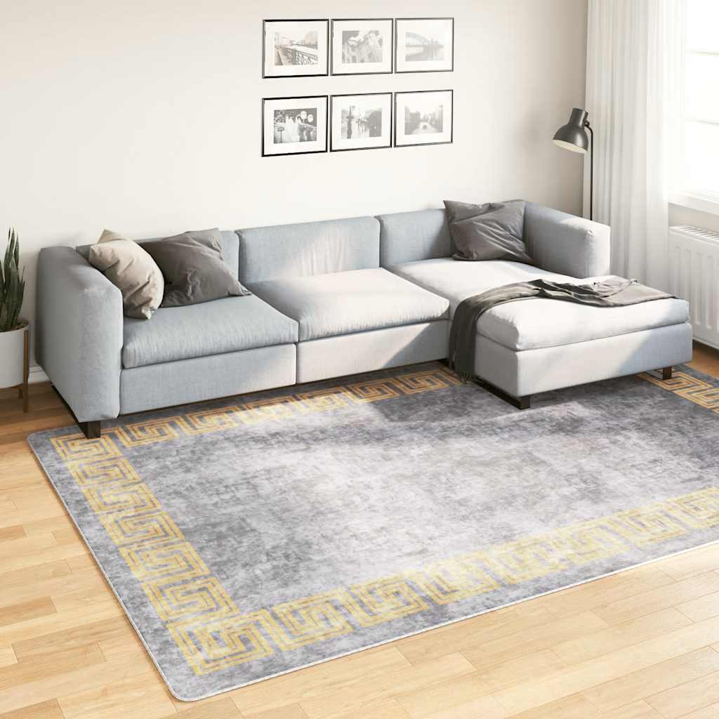 Tappeto Lavabile 190x300 cm Grigio Antiscivolo 190 x 300 cm / Gris ...