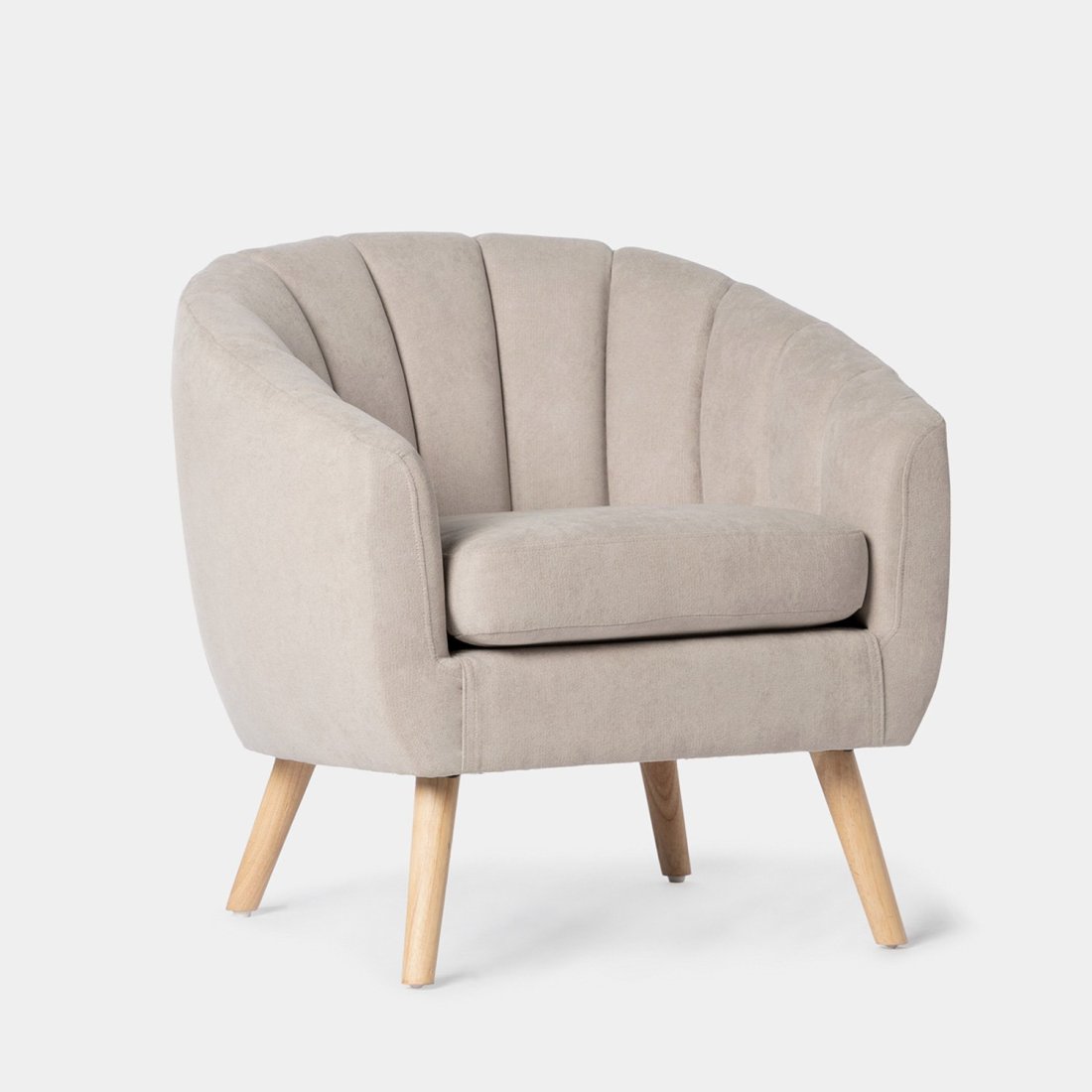 Sillón de lectura de tela beige 75x75 cm | Leroy Merlin