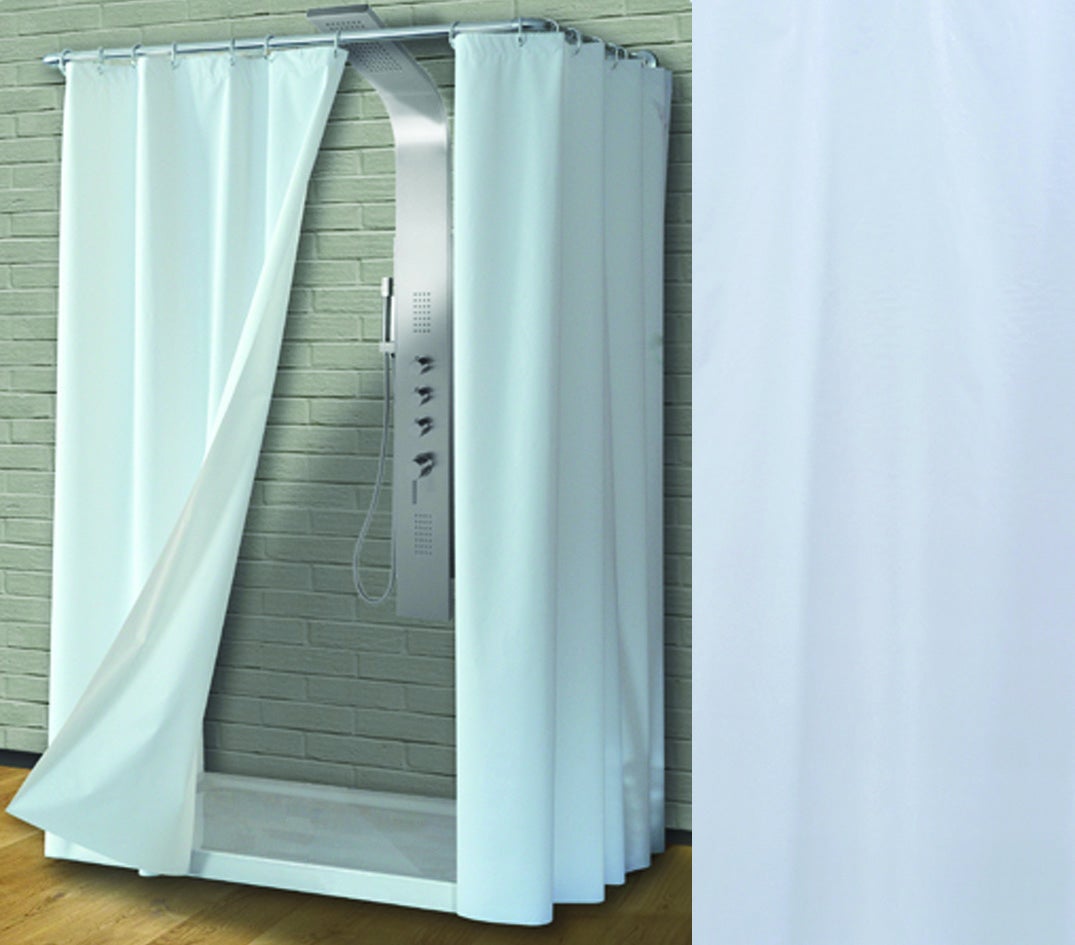 CORTINA DE DUCHA VINILO TEVERE + ANILLAS 180X200 CM | Leroy Merlin