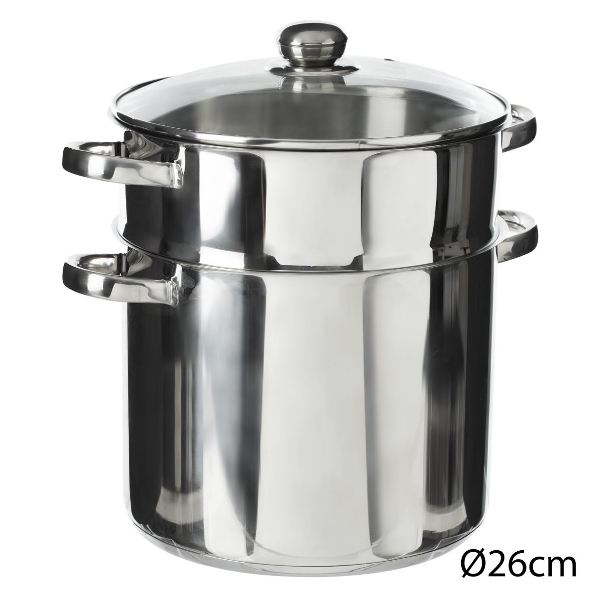 Cuscusera de acero inoxidable 26 cm - d 26 cm 11 l - 5Five | Leroy Merlin