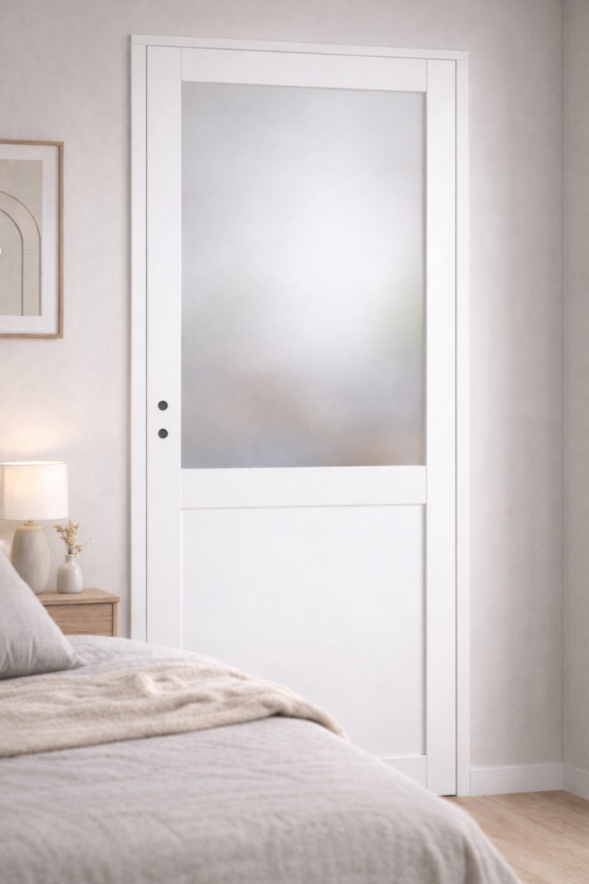 Bloc Porte Athena Blanc H204 X L83 Côte Tableau P.droite Gd Menuiseries ...