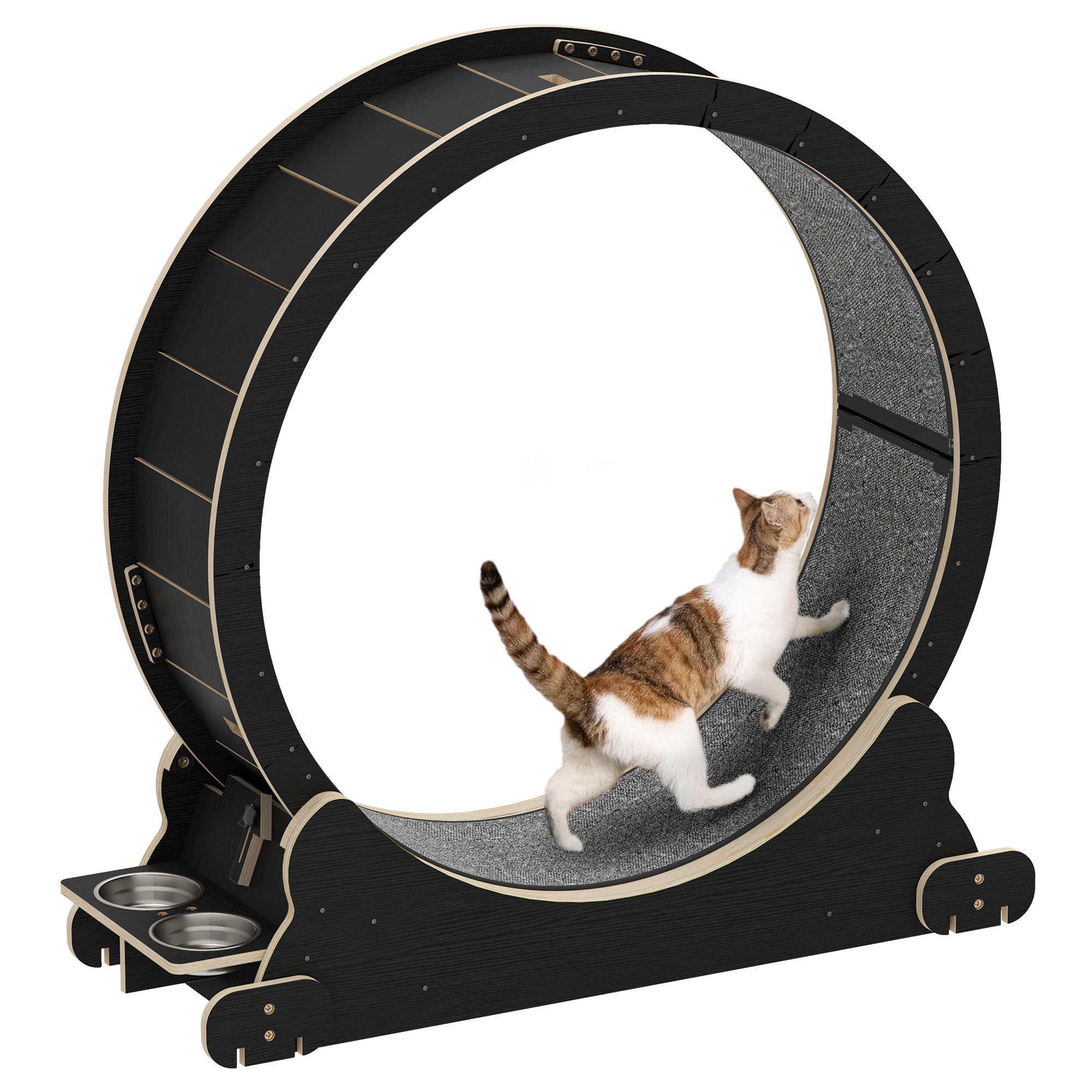 YITAHOME Roue d'exercice pour Chat - XXL - 106.5 x 101 x 38 cm - Roue ...