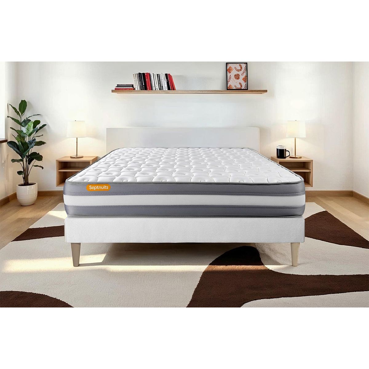 Matelas 140 x 200 cm Memo plus - Mémoire de forme - Ep. 24 cm - Ferme - 3 zones de confort ...