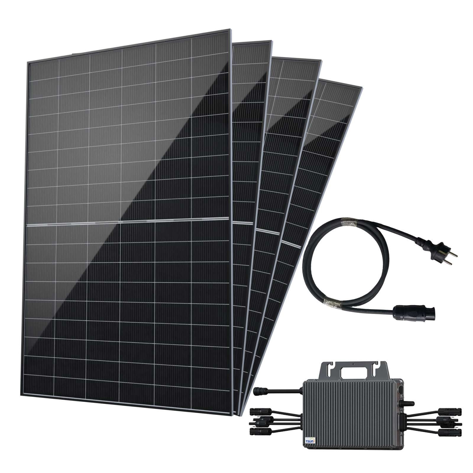 Robinsun®️ Kit solar 2000 Flat| 4x Panel solar AE Solar 450 Wp Black ...