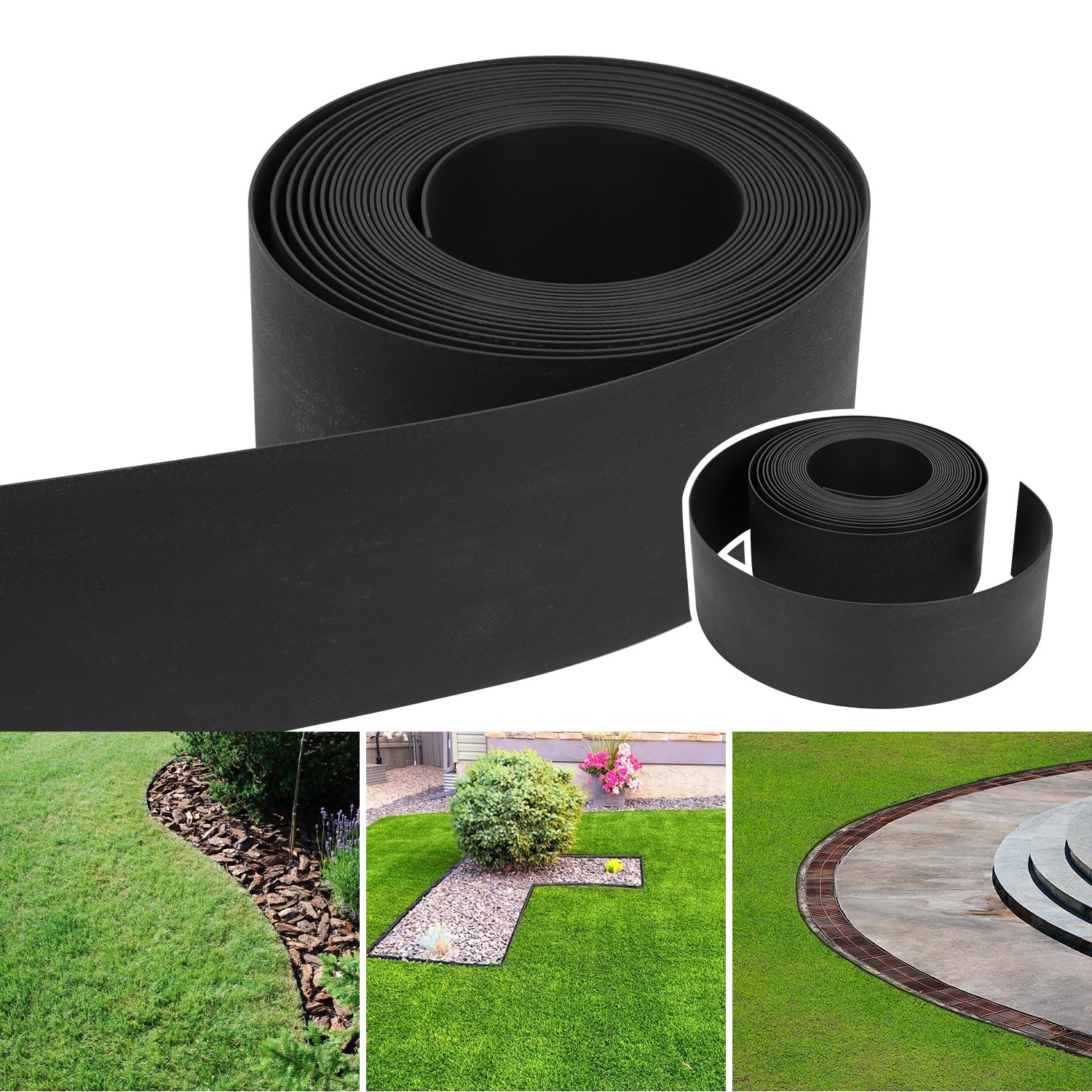 Bordure de pelouse Bordure de lit en plastique dur Bordure de pelouse ...