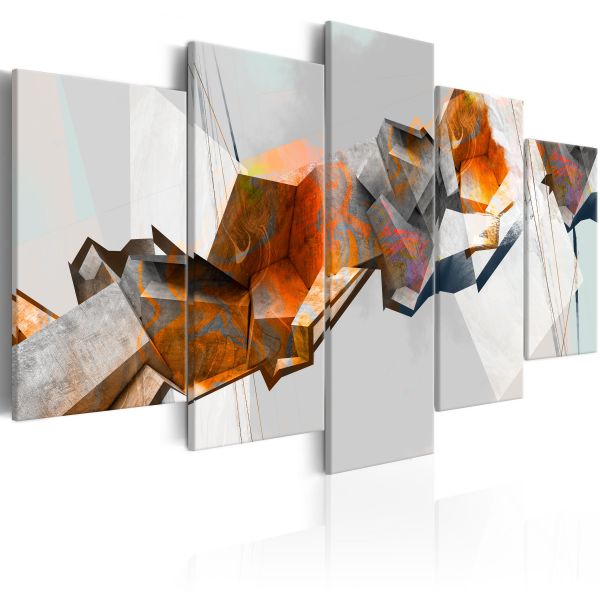 Tableau Fiery Blocks 100x50 cm | Leroy Merlin