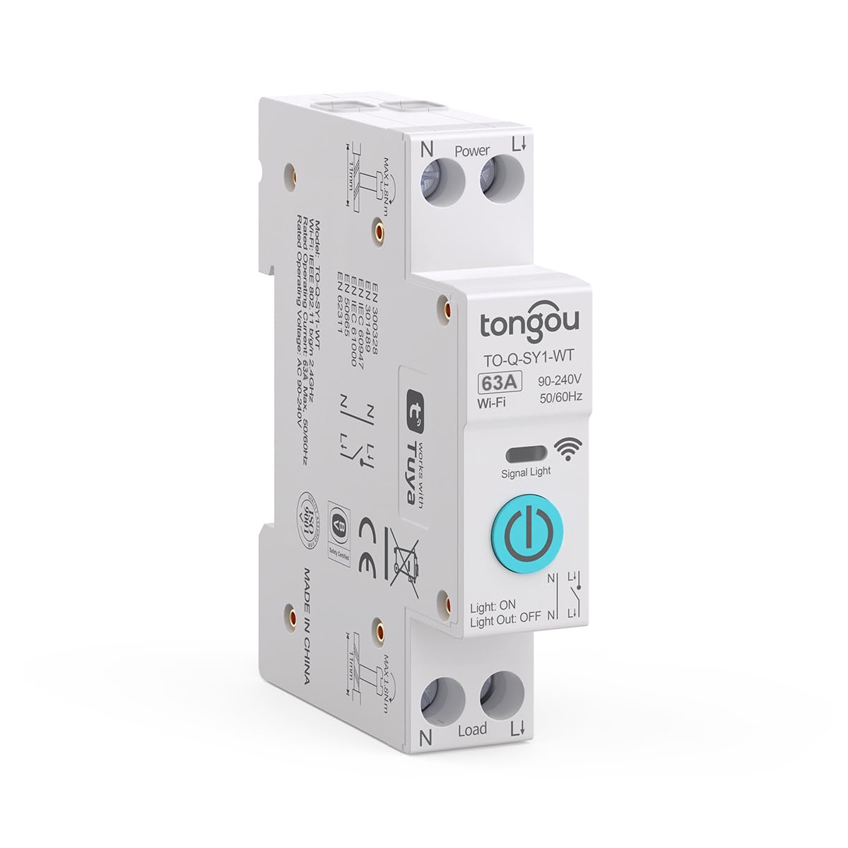 Disyuntor interruptor inteligente WiFi TUYA carril DIN alta capacidad ...