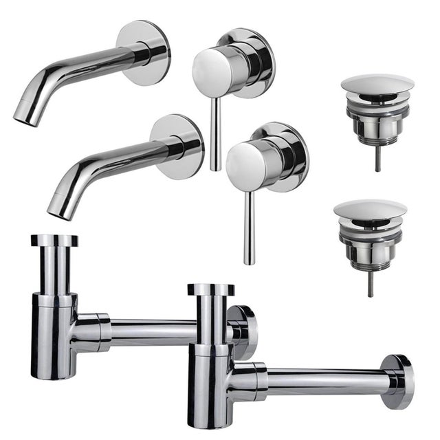 Fortifura Calvi Kit robinet lavabo - pour double vasque - robinet ...