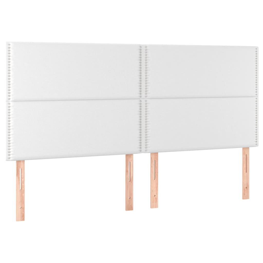 Testiere 4 unità in ecopelle bianca 100x5x78/88 cm | Leroy Merlin