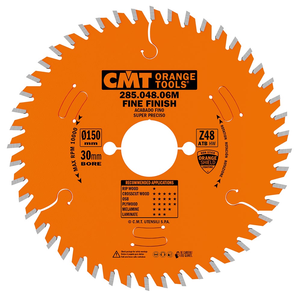 285.048.06M LAME CIRCULAIRE POUR COUPE DE PRÉCISION 150X3.2X30 Z=48 ATB ...