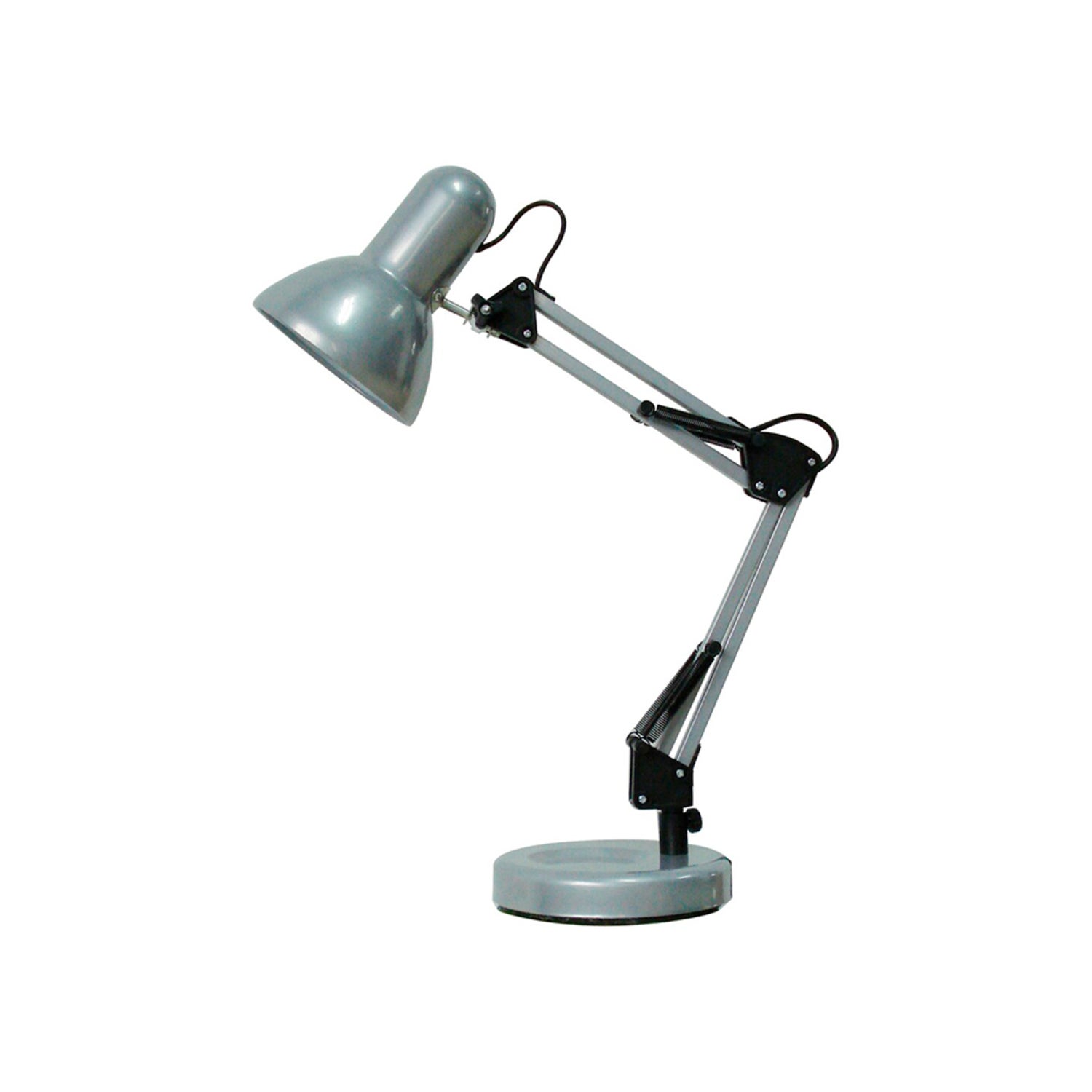 Lampara Flexo Excritorio Plata E27 Metal SAMSON | Leroy Merlin