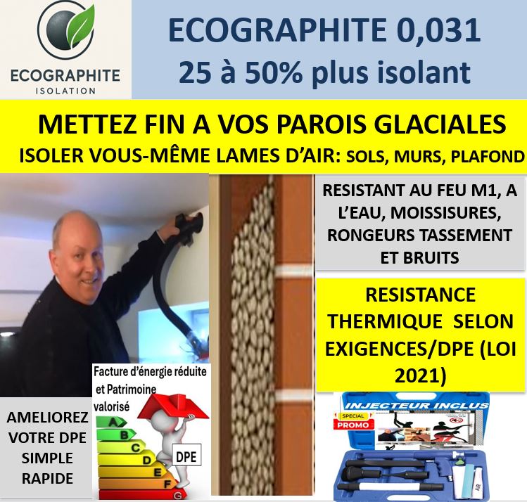 Isolant combles plafonds murs sols ECOGRAPHITE λ 0.031 (R=+1 par 31 mm ...