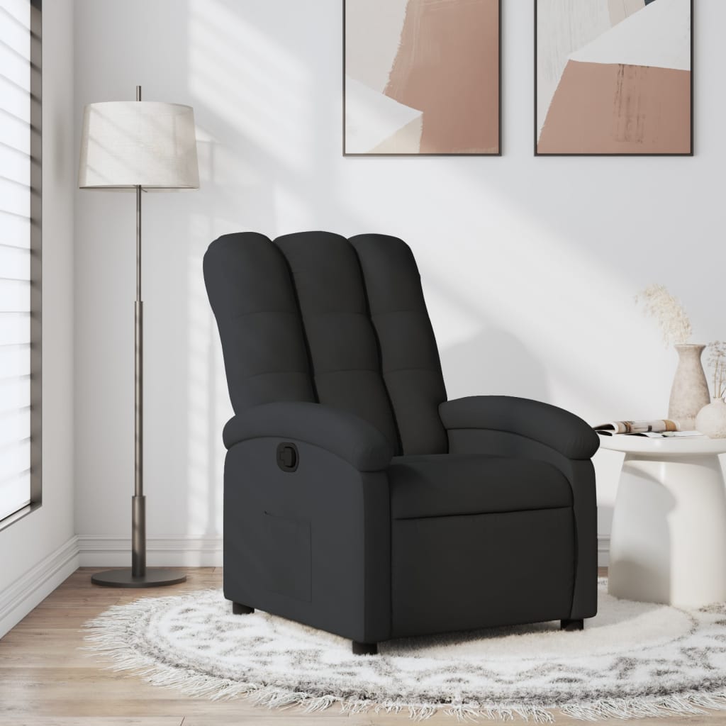 Maison Exclusive - Sillón reclinable de tela negro | Leroy Merlin