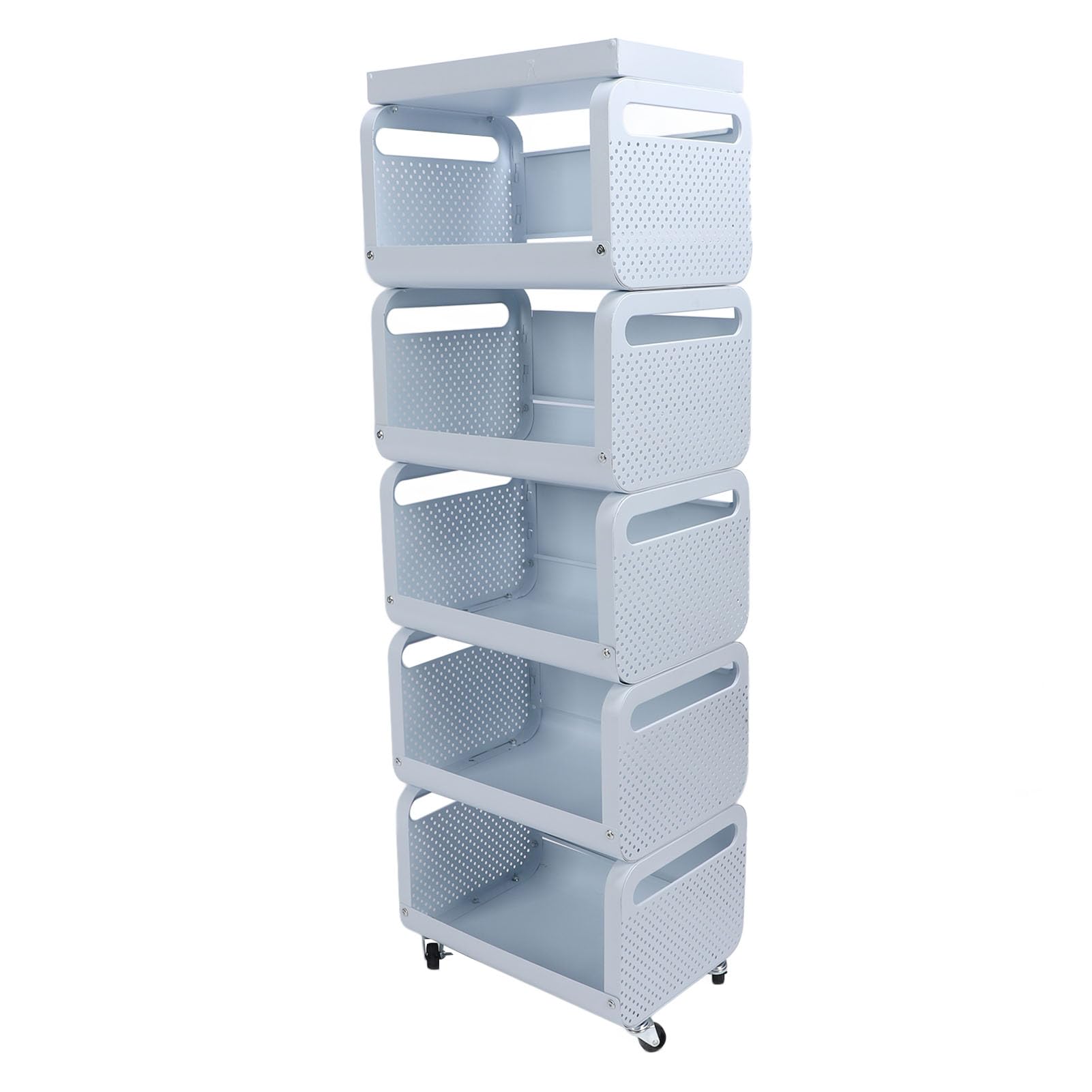 Scaffale mobile in acciaio inox su supporto con ruote per riporre ...