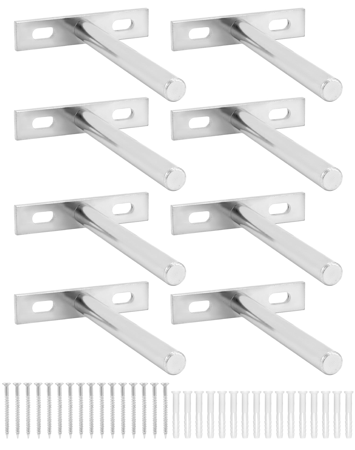 ® 8 Pièces Fixation Étagères Murale Invisible - 100mm - Supports ...