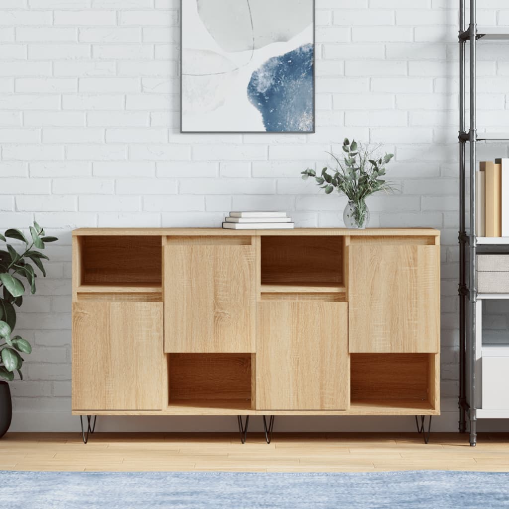 Maison Exclusive - Buffets 2 pcs chêne sonoma bois d'ingénierie | Leroy ...