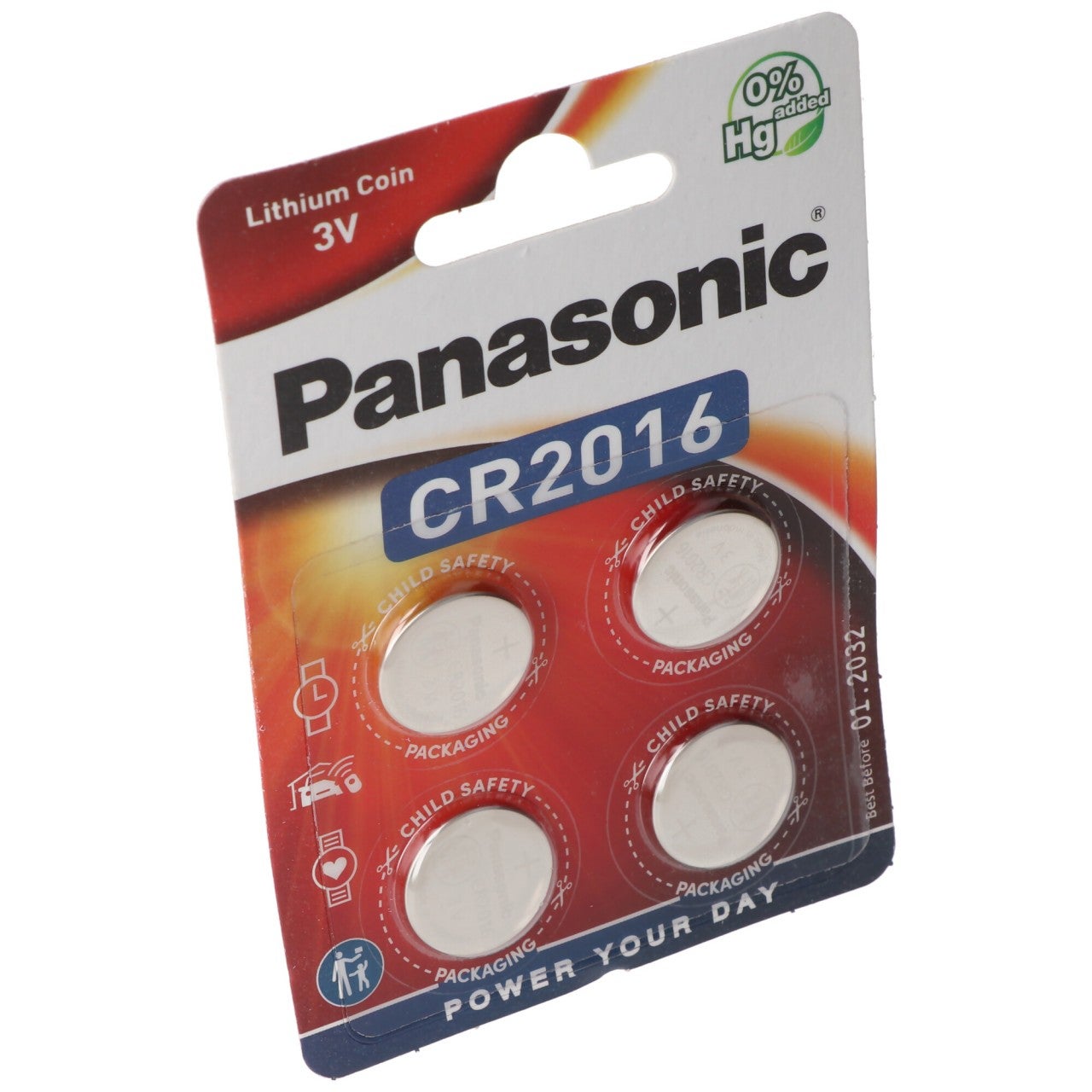 Batterie au lithium Panasonic, pile bouton, CR2016, électronique 3 V ...