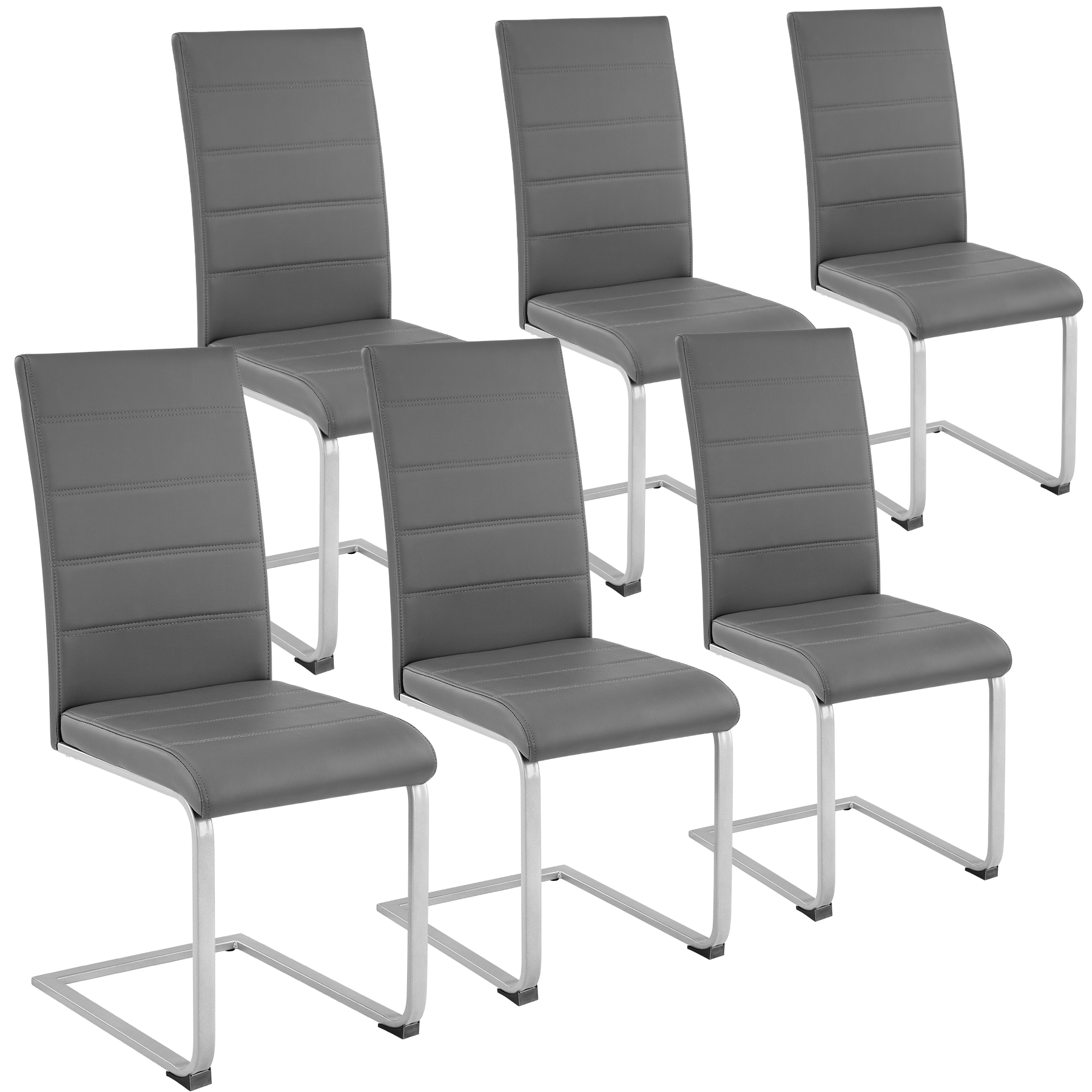 TECTAKE Ensemble de chaises de salle à manger Rembourré avec revêtement ...