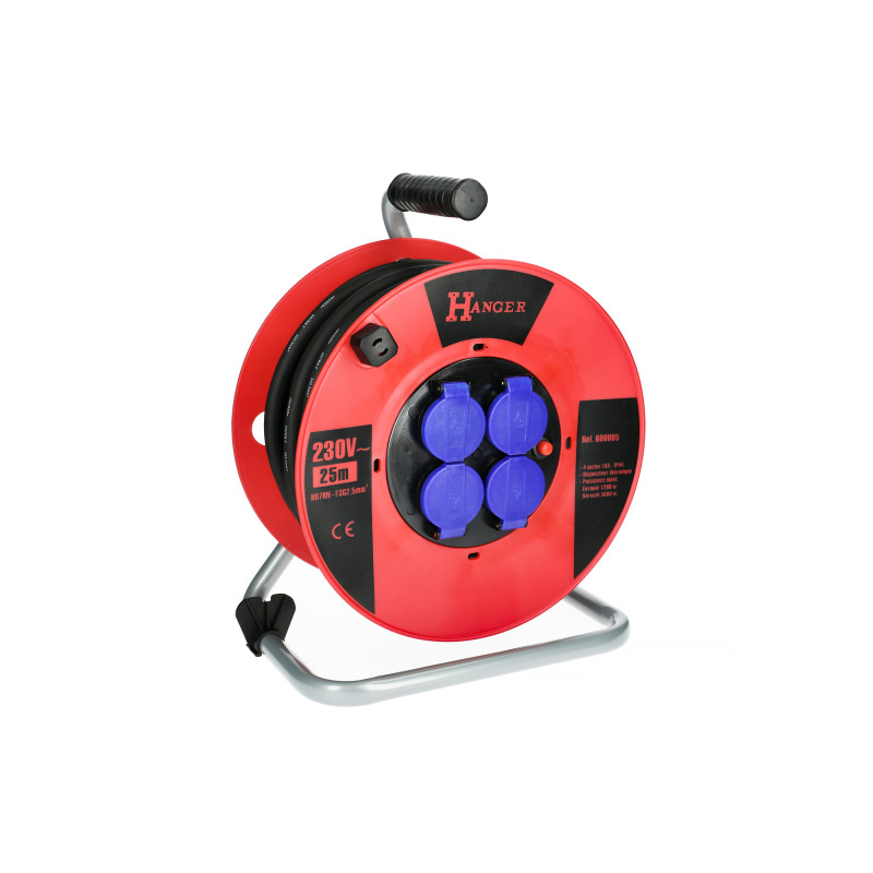 Enrouleur électrique 25 m H07RN-F 3G 2,5 mm² - HANGER - 600005 | Leroy ...