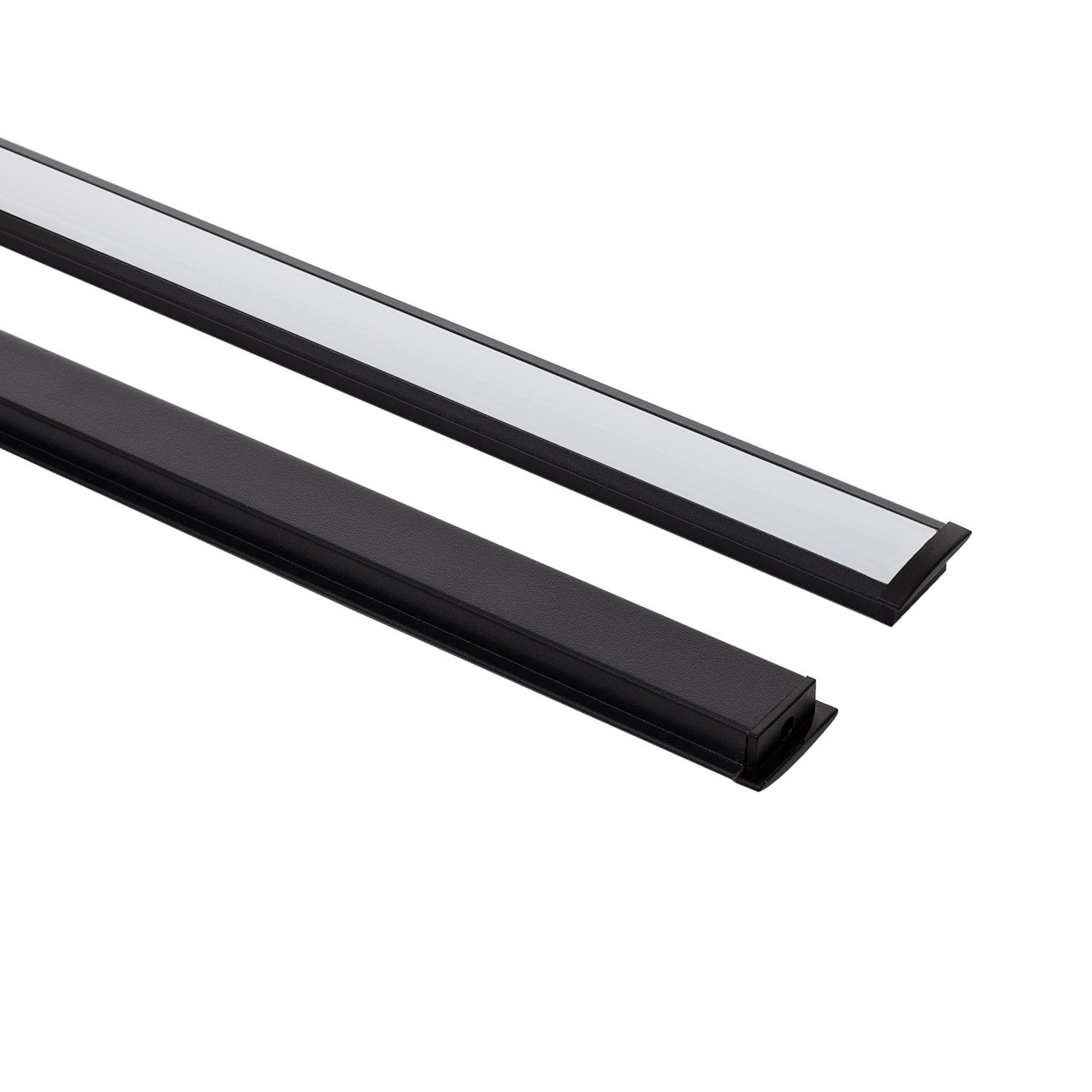 Profilé Aluminium Encastré pour Rubans LED jusqu'à 12 mm avec Capot ...