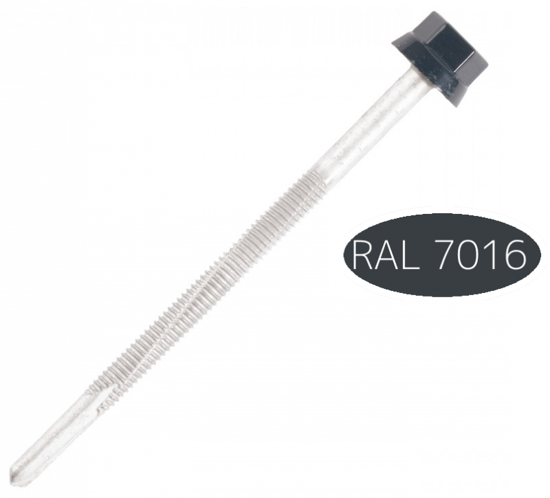Vis fixation bac acier sur fer - i ral 7016 - Diametre : 6 - Longueur ...