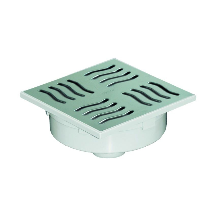 ABS 150x150mm couvercle de trou d'homme siphonné gris d50 | Leroy Merlin
