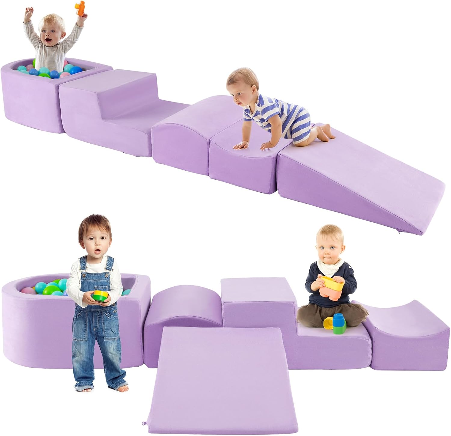 5 PCS Parcours Motricité Bébé, 5 Module de Motricité avec Housse en ...