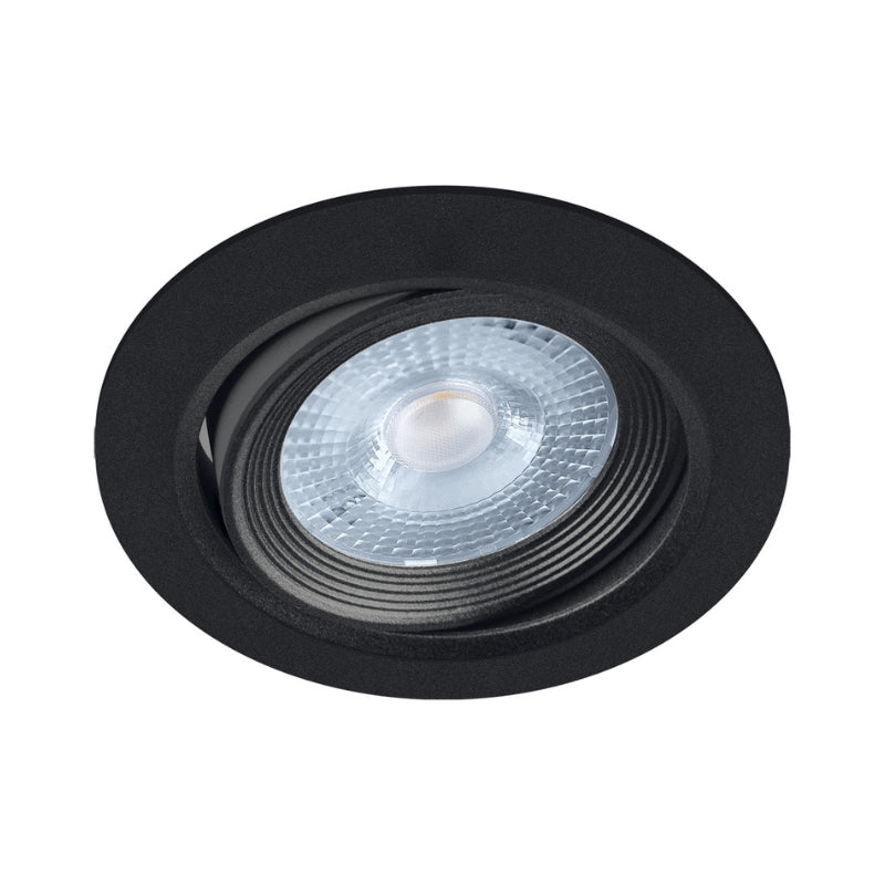 Spot LED Encastrable Orientable 5W Rond Noir SMD - Blanc Neutre 4000K - 5500K - SILAMP | Leroy ...